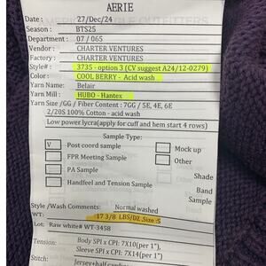 aerie | Sweaters | New Aerie Womens Small 0 Cotton Cool Berry Acid Wash ...
